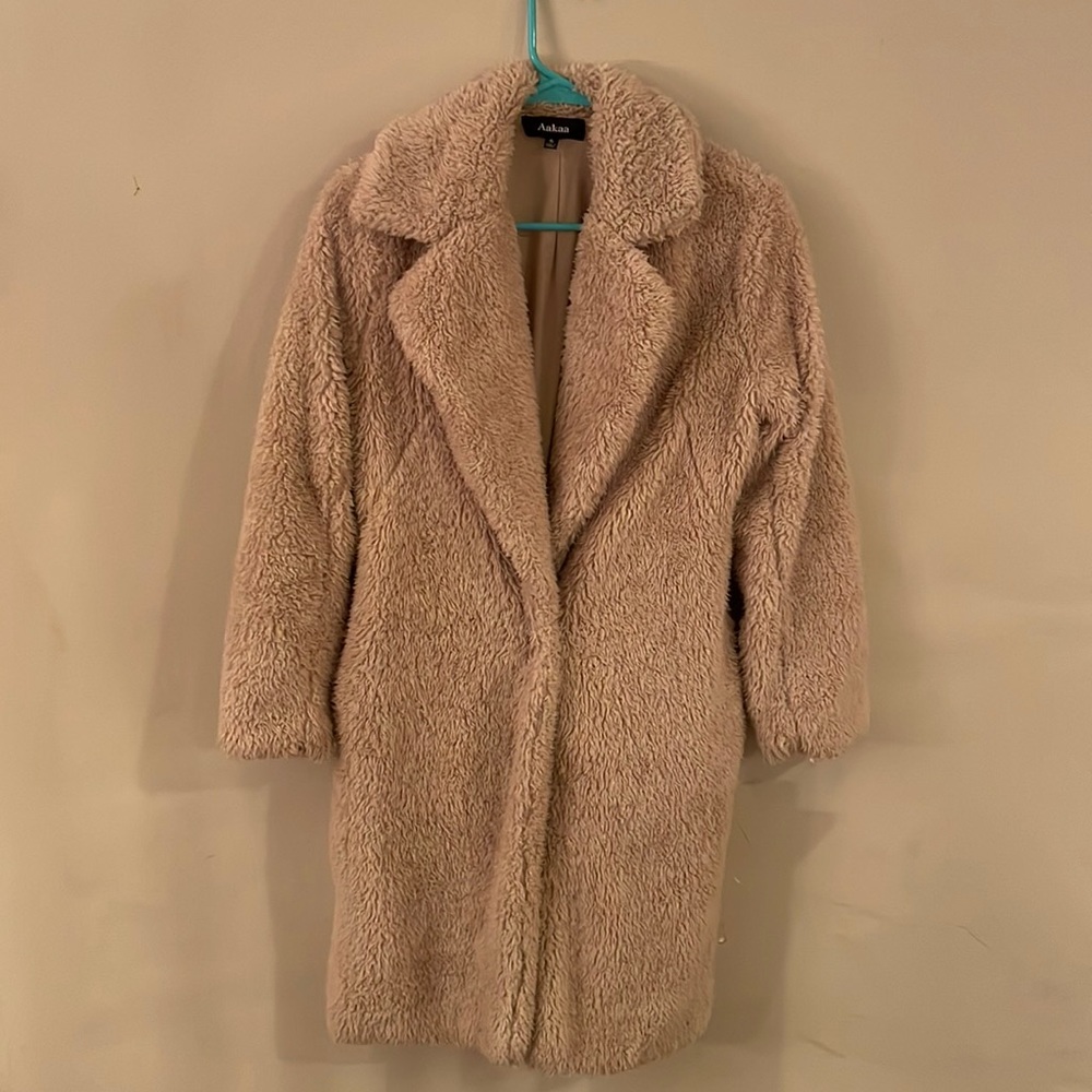 Long Tan Teddy Coat - Gem